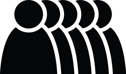 5 people icon group persons simplified human Vector Image