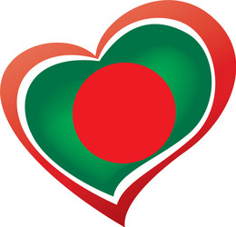 Bangladesh flag on a white Royalty Free Vector Image