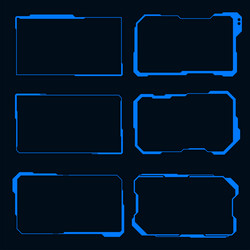 Hud element blue frame technology futuristic Vector Image