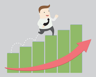 Graph going up Royalty Free Vector Image - VectorStock