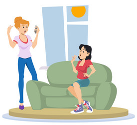 Two Girl Talking Comic Vector Images (over 170)