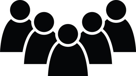 5 people icon group persons simplified human Vector Image