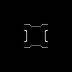 Futuristic gui square aim sight hud reticle Vector Image