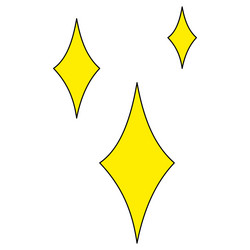 Geometric shape diamond rhombus or stars doodle Vector Image