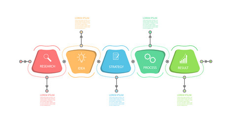 Infographics template with pictograms Royalty Free Vector
