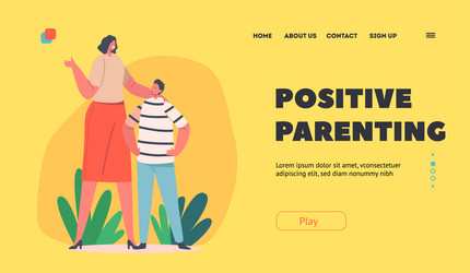 Positive and negative approach to parenting Vector Image