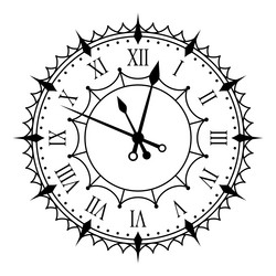 Roman Numerals Clock Fancy