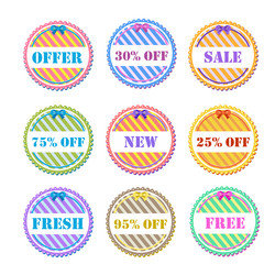 Discount price tags Royalty Free Vector Image - VectorStock