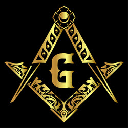 Masonic freemasonry emblem icon logo Royalty Free Vector