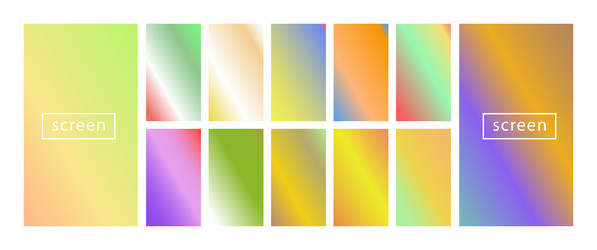 Mobile screen lock display collection of colorful Vector Image