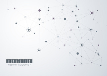 Array network lines with dots connection Vector Image