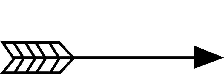 Arrow icon in native american indian style hand Vector Image