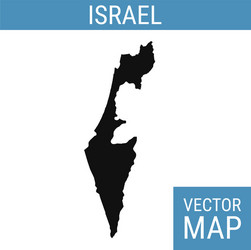 Israel map outline line linear Royalty Free Vector Image