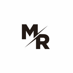 Rm logo letter monogram slash with modern Vector Image