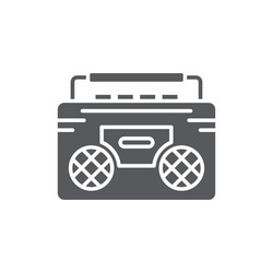 Retro cassette tape recorder icon symbol isolated Vector Image