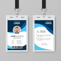 Blue Id Card Vector Images (over 6,400)