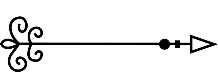 Arrow icon in native american indian style hand Vector Image