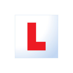 Letter l learner driver plate icon cartoon flat Vector Image