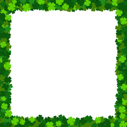 Four Leaf Clover Square Frame Vector Images (93)
