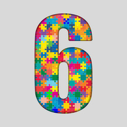 Six Piece Puzzle Vector Images (over 270)