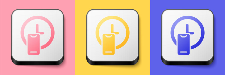 Isometric round the clock delivery icon isolated Vector Image