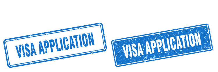 Visa approved stamp visa approved rectangular Vector Image