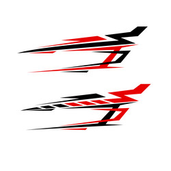 Racing car sticker design Royalty Free Vector Image