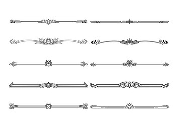 Dividers and borders set Royalty Free Vector Image