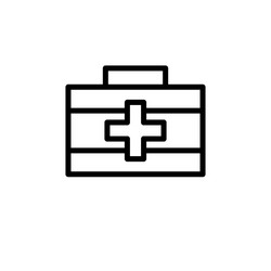 Graphic first aid medical box Royalty Free Vector Image