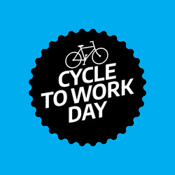 Graphic of cycle to work day good for cycle Vector Image