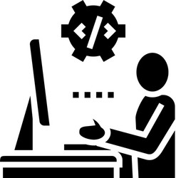 Personal development black icon sign Royalty Free Vector