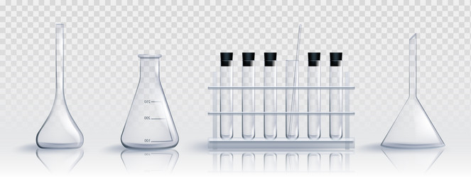 Realistic test-tubes set Royalty Free Vector Image