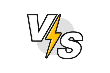 Vs versus screen the concept of battle Royalty Free Vector