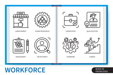 Encourage infographics linear elements set Vector Image