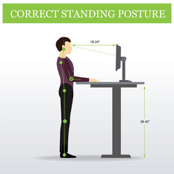 Crooked man with bad posture medical Royalty Free Vector