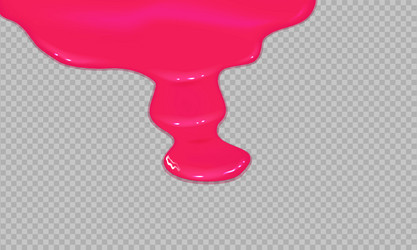 Flowing realistic pink sweet melting icing Vector Image