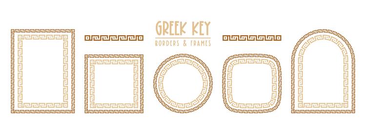 Greek key frames and borders decorative collection