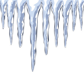 Icicles cluster isolated Royalty Free Vector Image