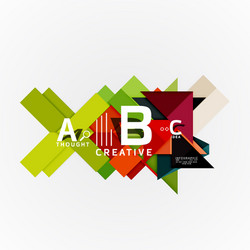 Abstract geometric option infographic banners a b Vector Image