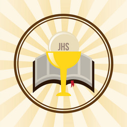 Hand with holy spirit catholic Royalty Free Vector Image