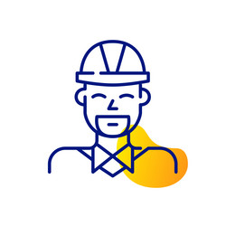 Construction staff icons foreman contractor Vector Image