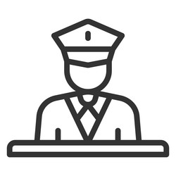 Customs officer at the desk 1 Royalty Free Vector Image