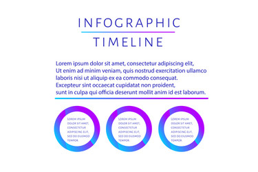 Futuristic infographic timeline template with 3 Vector Image