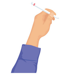 Hand left writing Royalty Free Vector Image - VectorStock