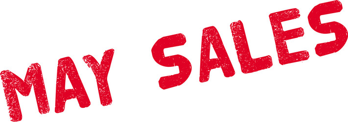 May sales rubber stamp Royalty Free Vector Image