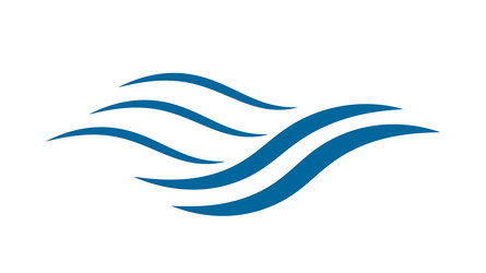 Blue wave icon Royalty Free Vector Image - VectorStock