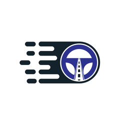 Fast automotive logo design concept Royalty Free Vector