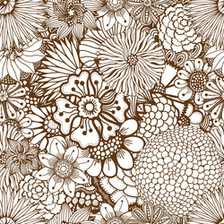 Hand drawn floral wallpaper Royalty Free Vector Image
