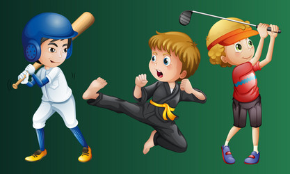 Teenagers engaging in different activities Vector Image