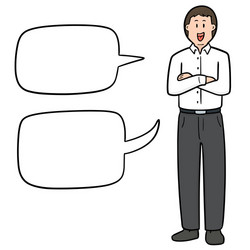 Set businessman talking Royalty Free Vector Image